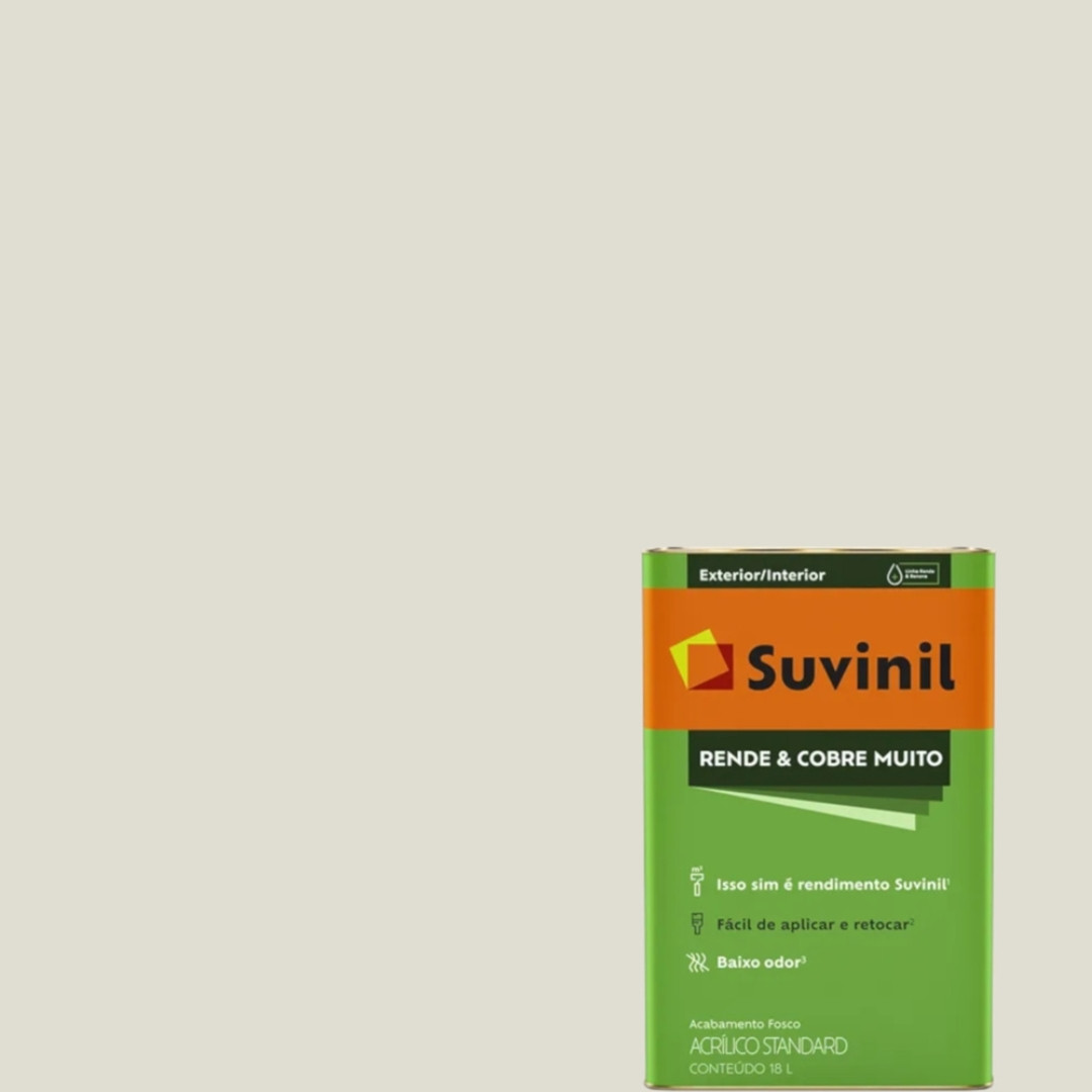Tinta Rende Muito Fosco Branco Gelo 18 Litros - Suvinil Branco Gelo ...