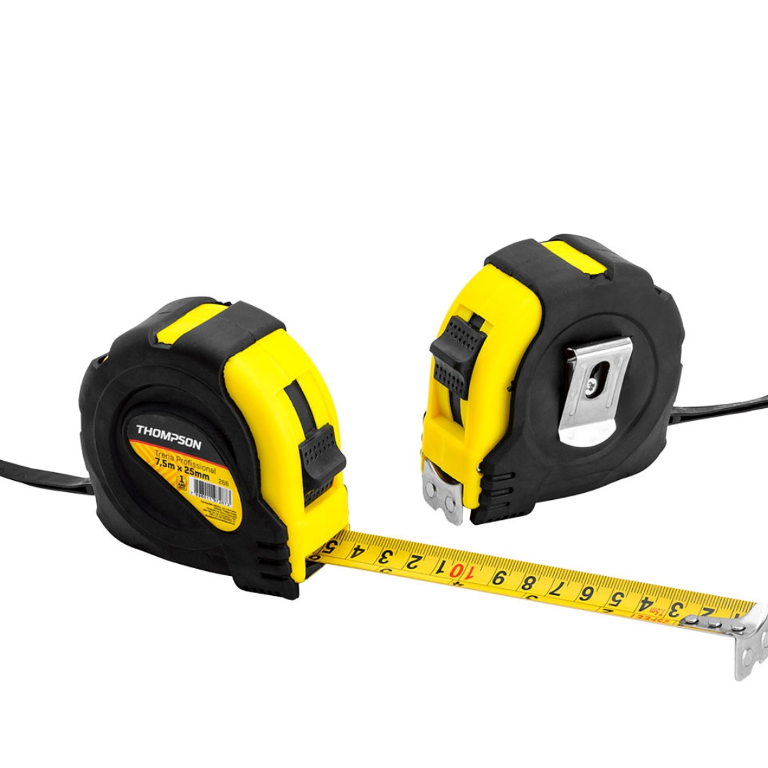 Trena De Medição Manual Emborrachada Com Trava 3 Metros 16mm - Thompson ...