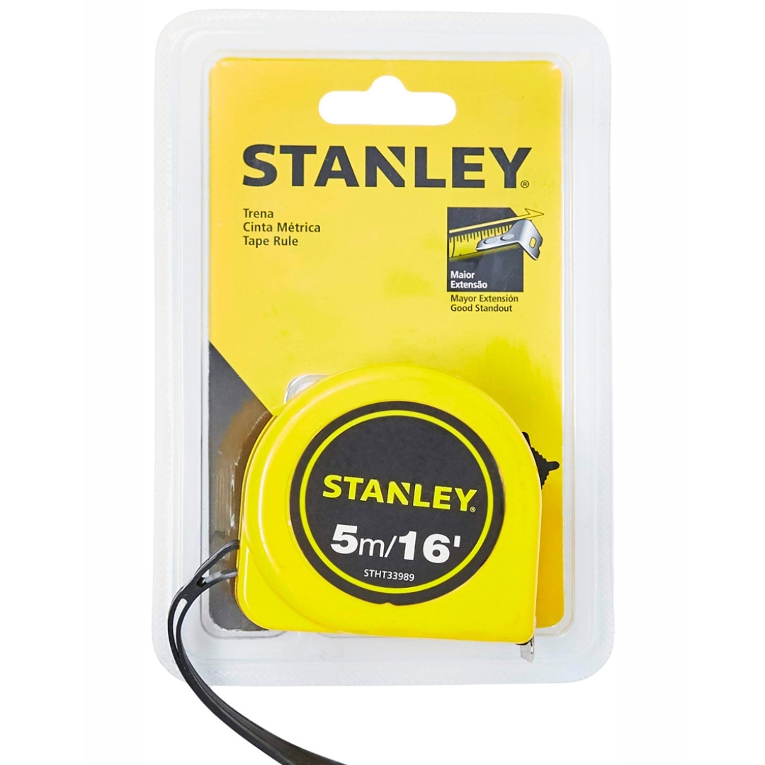 Trena Métrica 5 Metros Manual Com Freio 33989-840 - Stanley | Construmarla