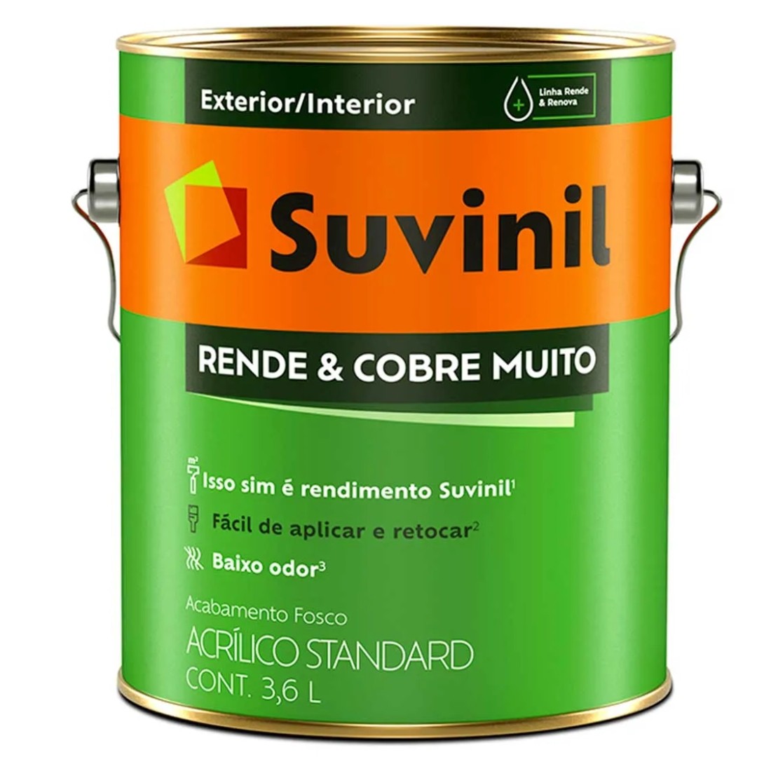 Tinta Rende Muito Fosca 3,6 Litros Elefante - Suvinil | Construmarla