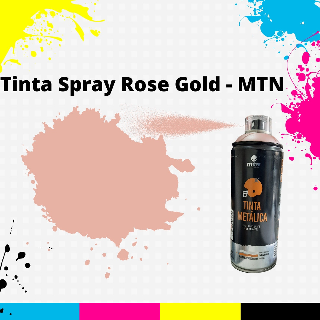 Tinta Spray Metálica Rose Gold Efeito Cintilante - Montana | Construmarla