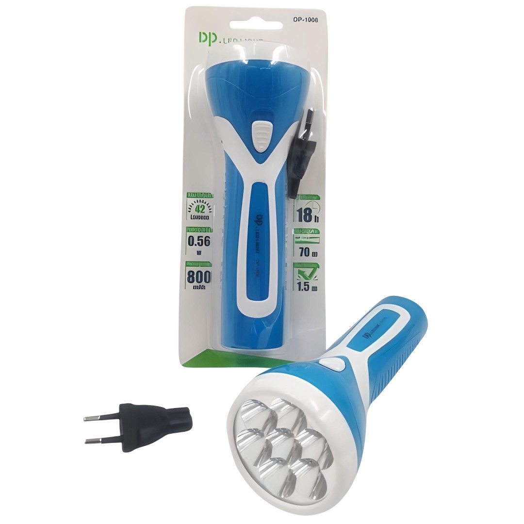 Lanterna Azul 42 Lumens 7 LED -DP1922B - DP Led Light | Construmarla